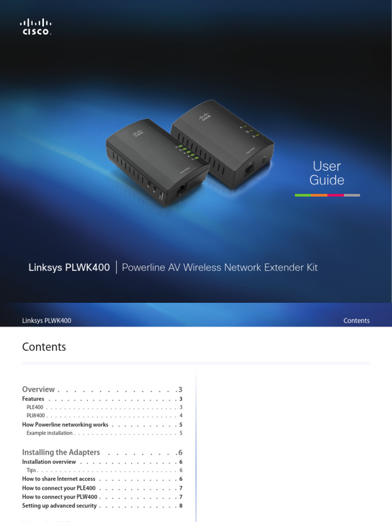 Powerline Linksys - PLWK400 | PDF | Computer Network | Wi Fi