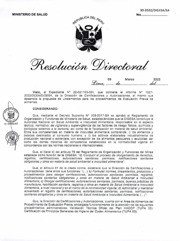 RD - 30 2022 Digesa Sa | PDF