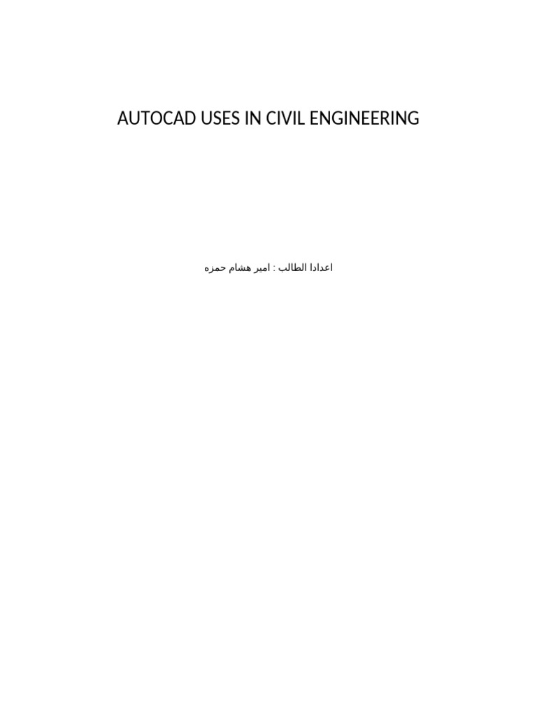 Autocad Uses in Civil Engineering | PDF