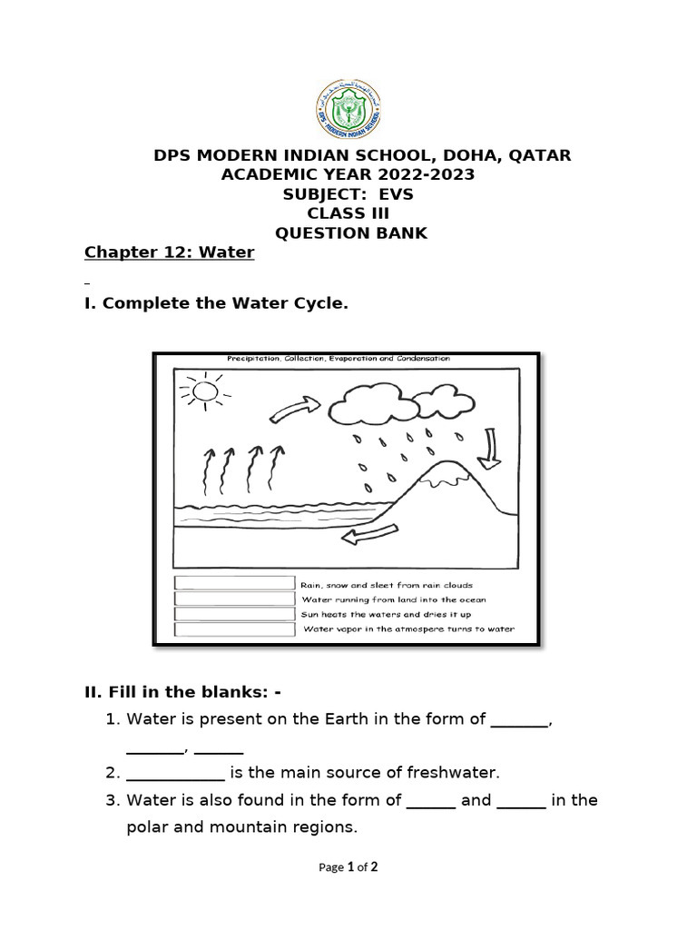 Grade 3 QB LSN 12 Water | PDF