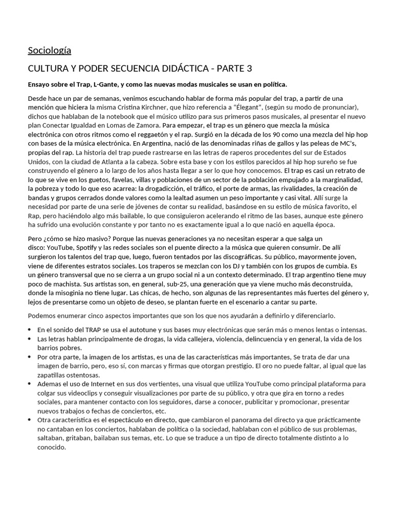 Cultura y Poder 3 | PDF | Música hip-hop | Golpecitos