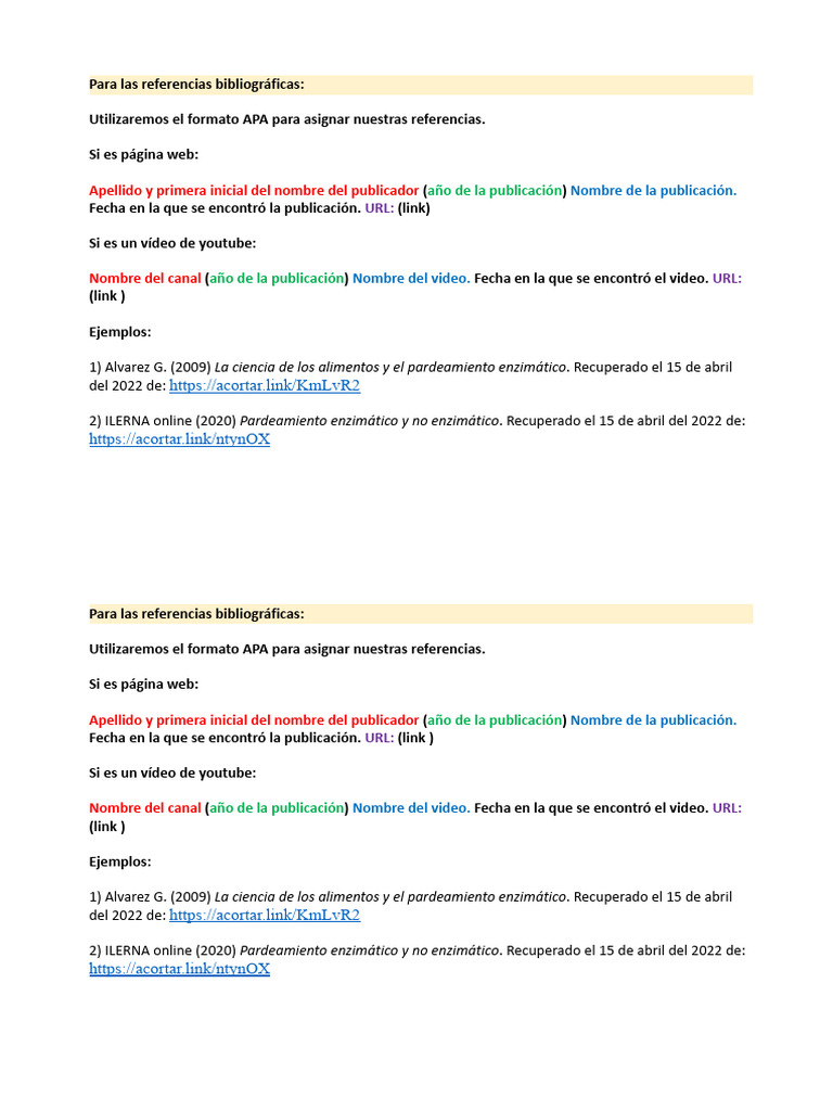 Modelo APA - Referencias Bibliográficas | PDF