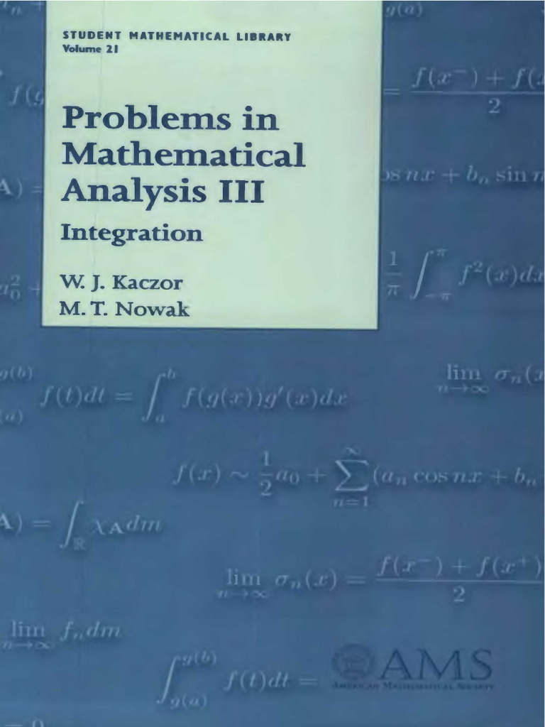 Problem in Mathematical Analysis 3 | PDF