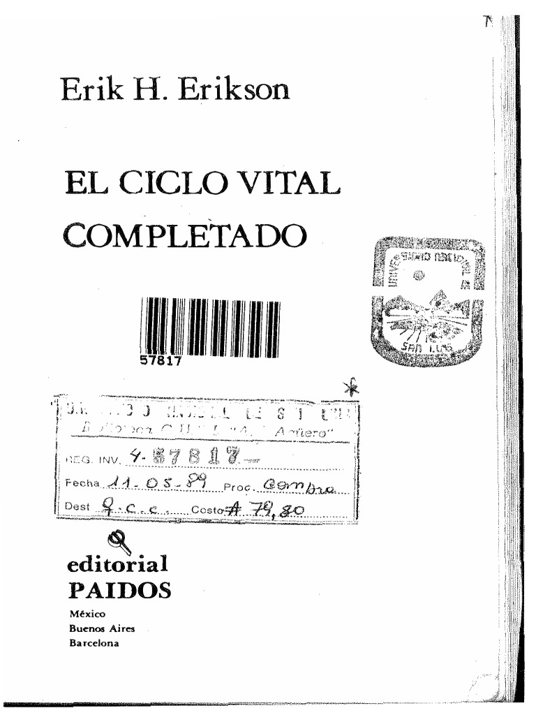 Teoría del Ciclo Vital de Erikson | PDF | Sicología