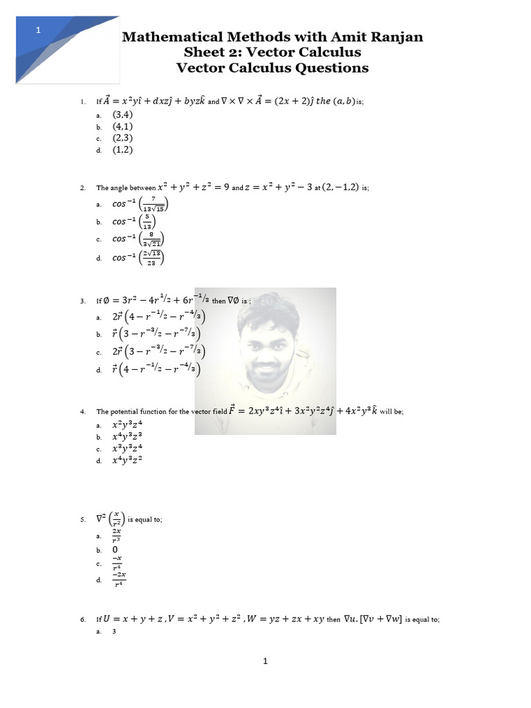 Vector Calculus2 1714325335885 | PDF | Euclidean Vector | Flux