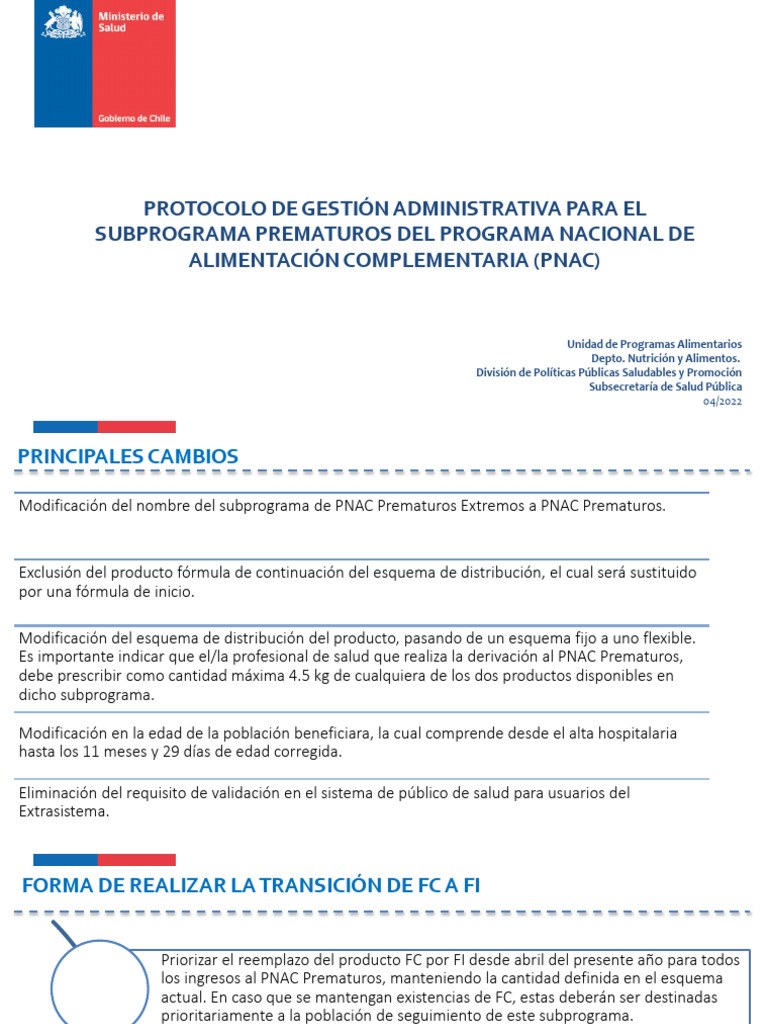 Protocolo PNAC para Prematuros | PDF | Amamantamiento | Parto prematuro