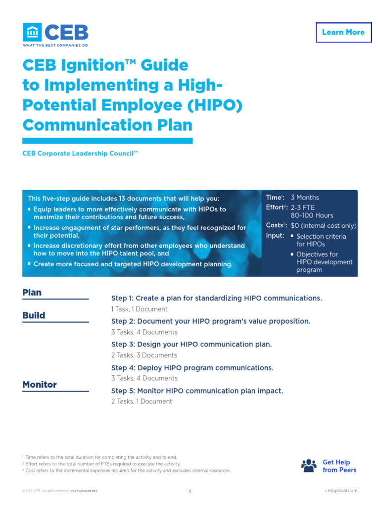 5.2 CEB Ignition Guide To Implementing A HIPO Communication Plan | PDF | Communication | Social ...