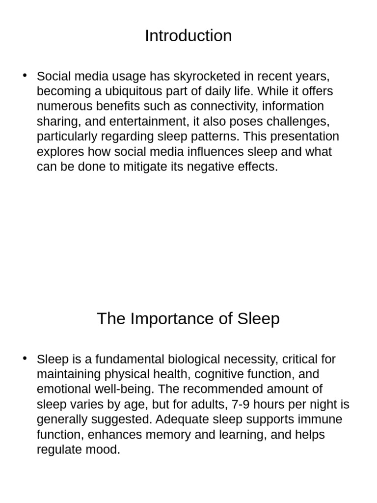 Social Media's Impact on Sleep Quality | PDF | Sleep | Social Media