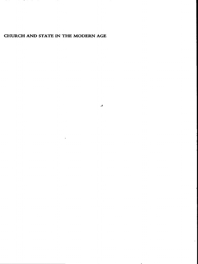 Church & State in The Modern Age | PDF