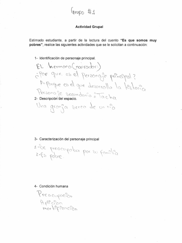 Análisis Del Cuento | PDF