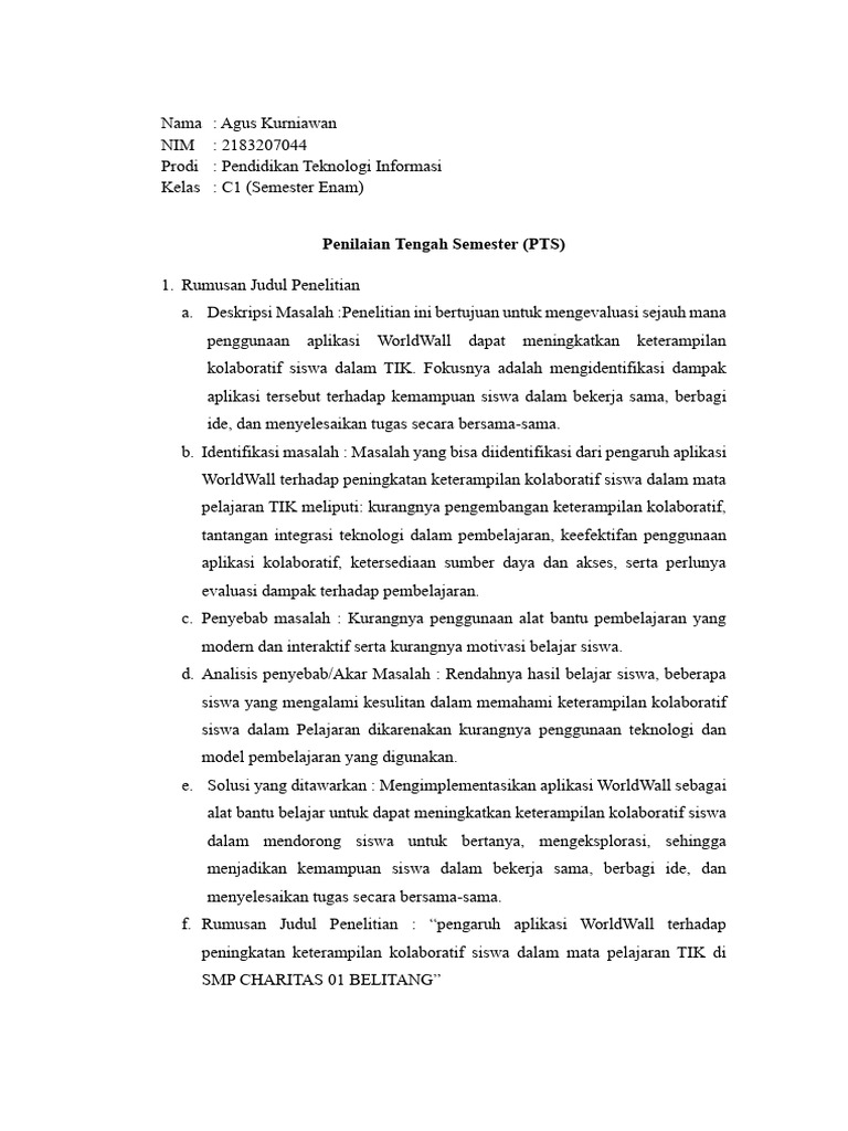 PTS - Metodologi Penelitian - Agus - Kurniawan | PDF