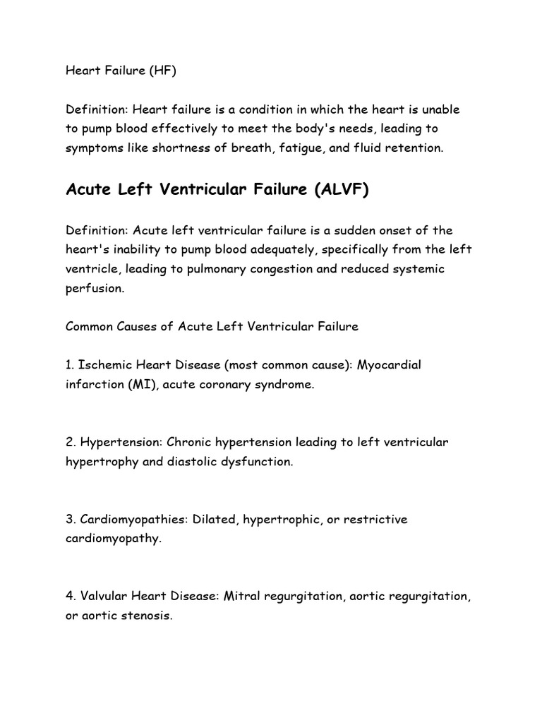 Acute Left Ventricular Failure | PDF | Heart Failure | Heart