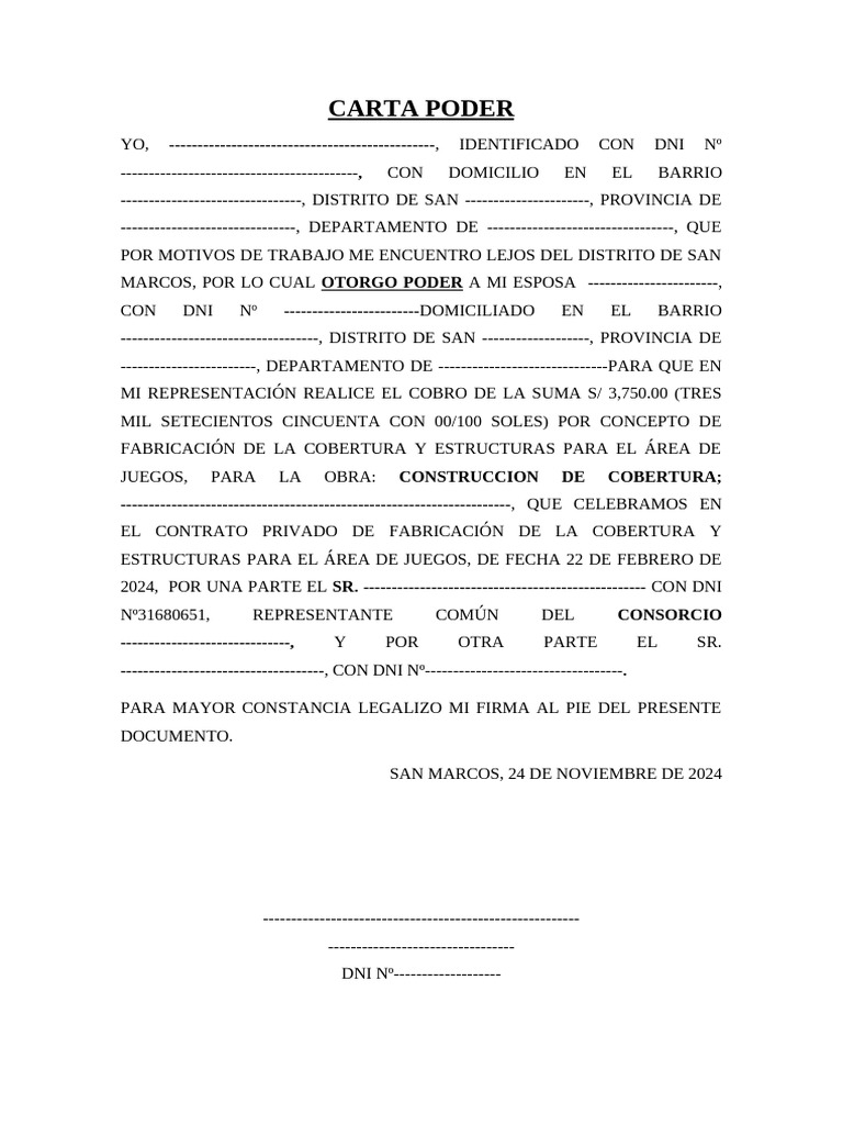 Carta Poder | PDF
