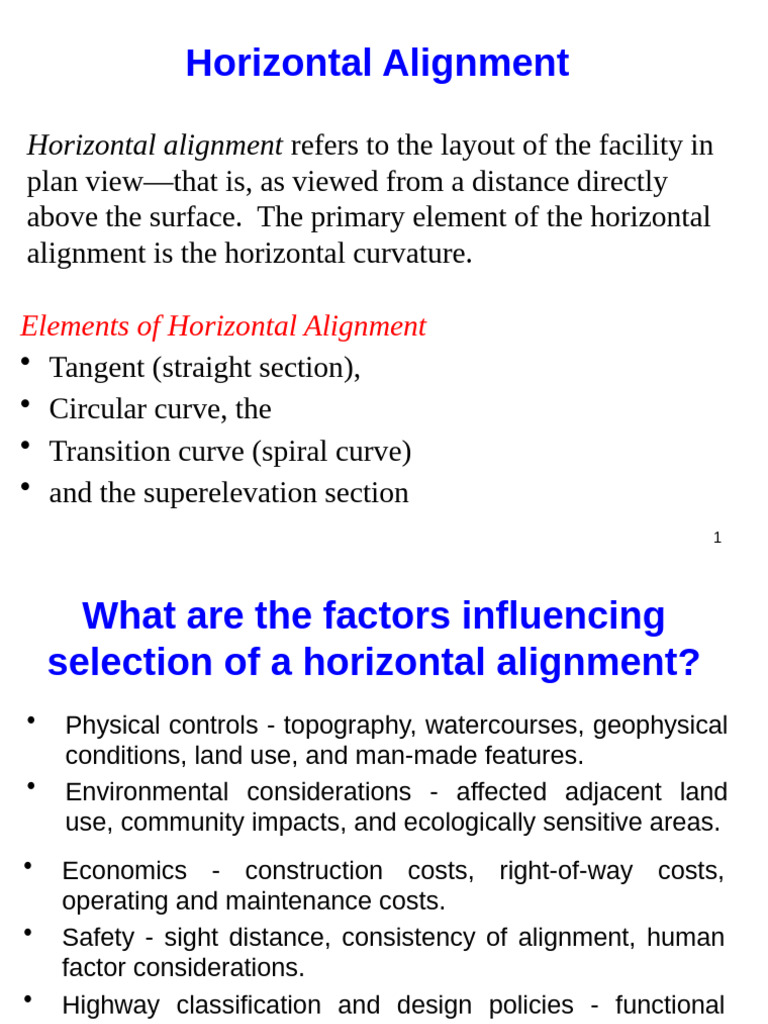 Horizontal Alignment | PDF | Circle | Tangent