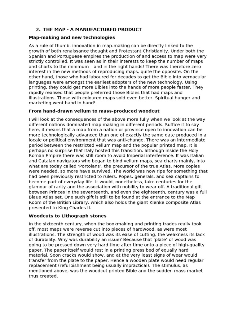 Mike Sweeting - Collecting Maps First Steps - A Manufactured Product ...