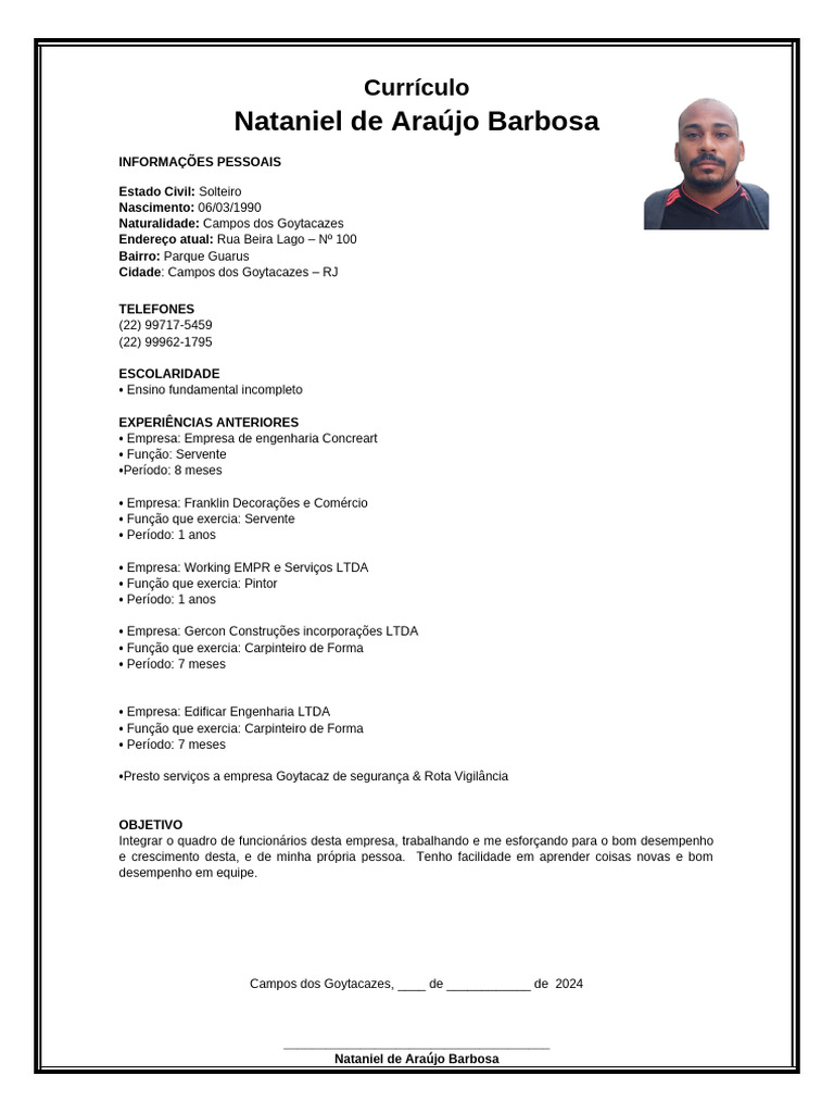 Nataniel de Araújo Barbosa | PDF