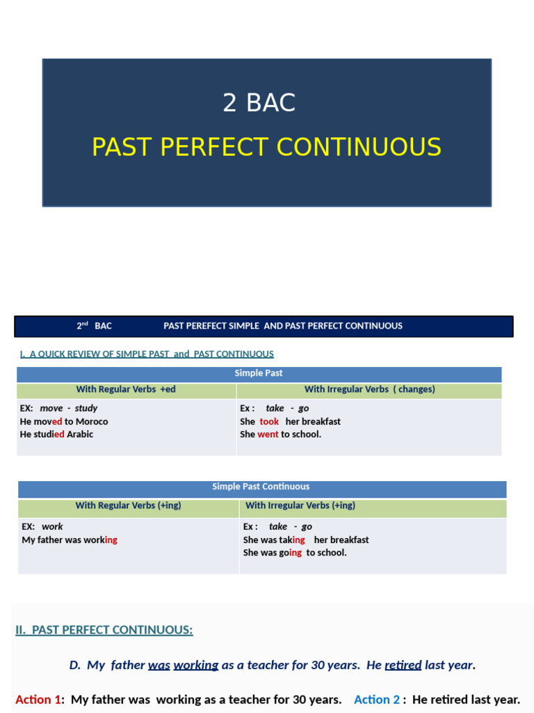 Past Perfect Continuous | PDF | Semantic Units | Language Mechanics