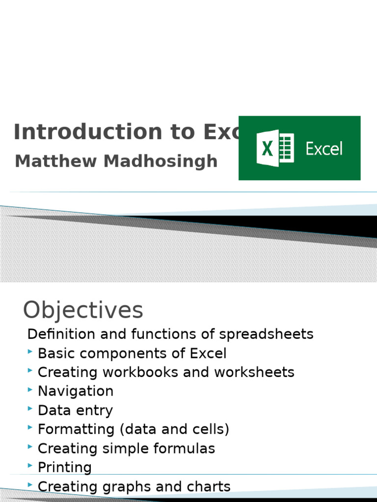 Intro To Excel | PDF | Microsoft Excel | System Software