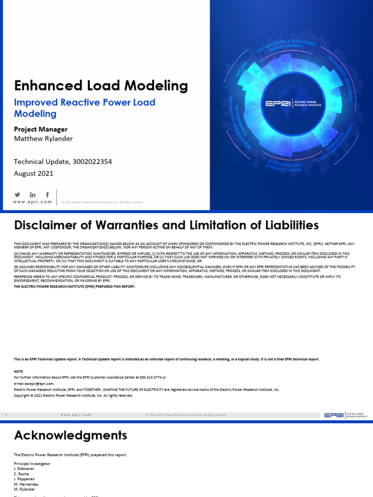 Enhanced Load Modeling - Improved Reactive Power Load Modeling | PDF | Ac Power | Capacitor