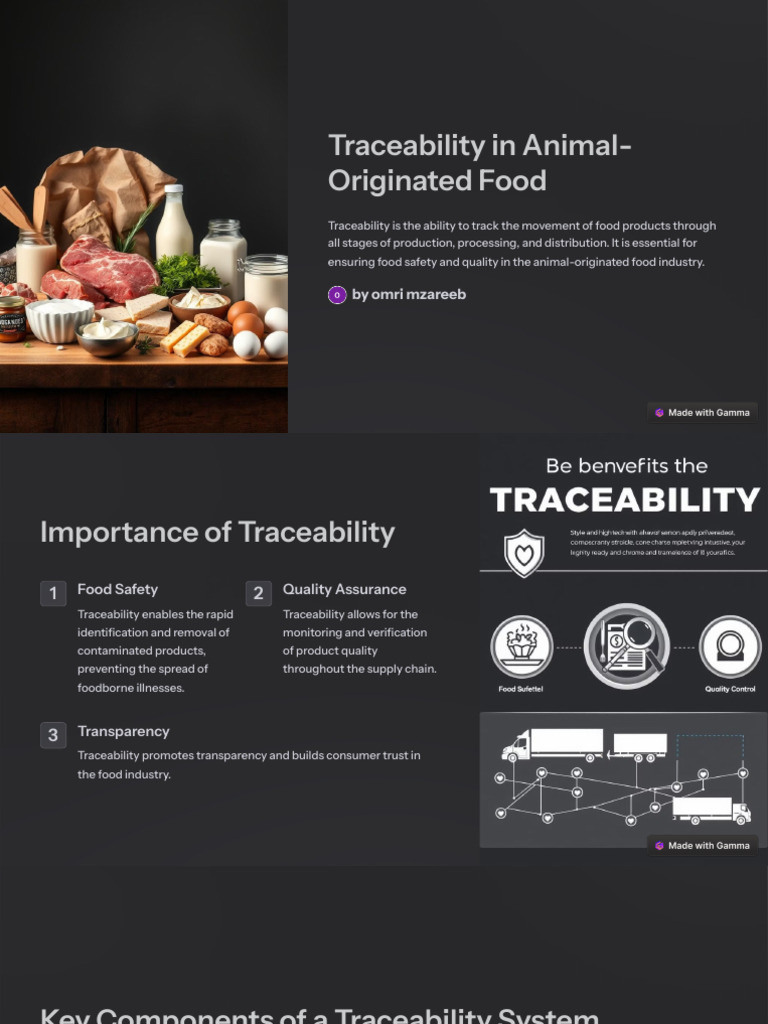 Traceability in Animal Originated Food | PDF | Radio Frequency ...