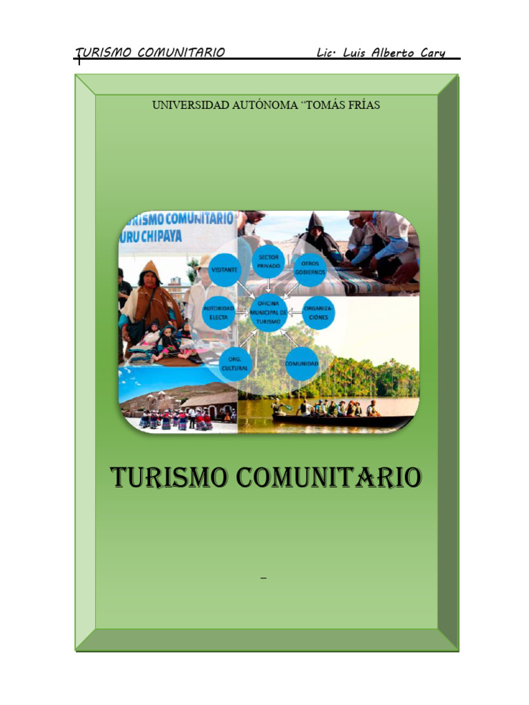 Texto Guía de TURISMO COMUNITARIO | PDF | Turismo | Sustentabilidad