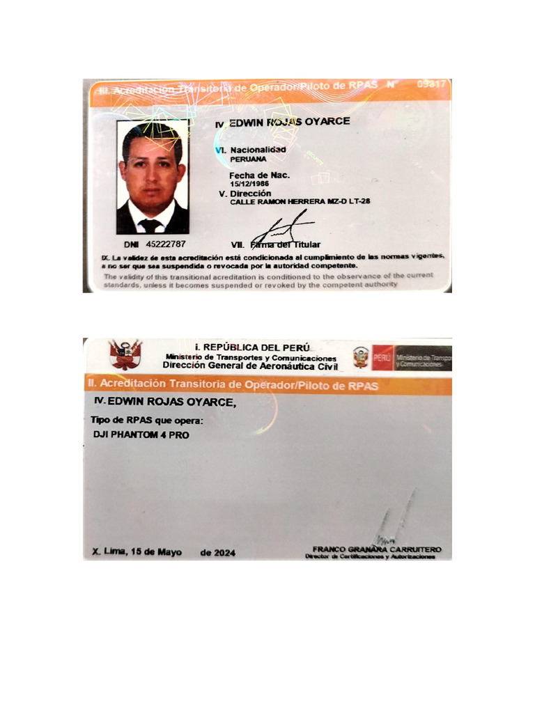 Acreditación Tránsito Piloto RPAS | PDF