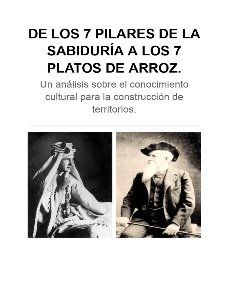 De Los 7 Pilares de La Sabiduría | PDF | Conocimiento | orientalismo