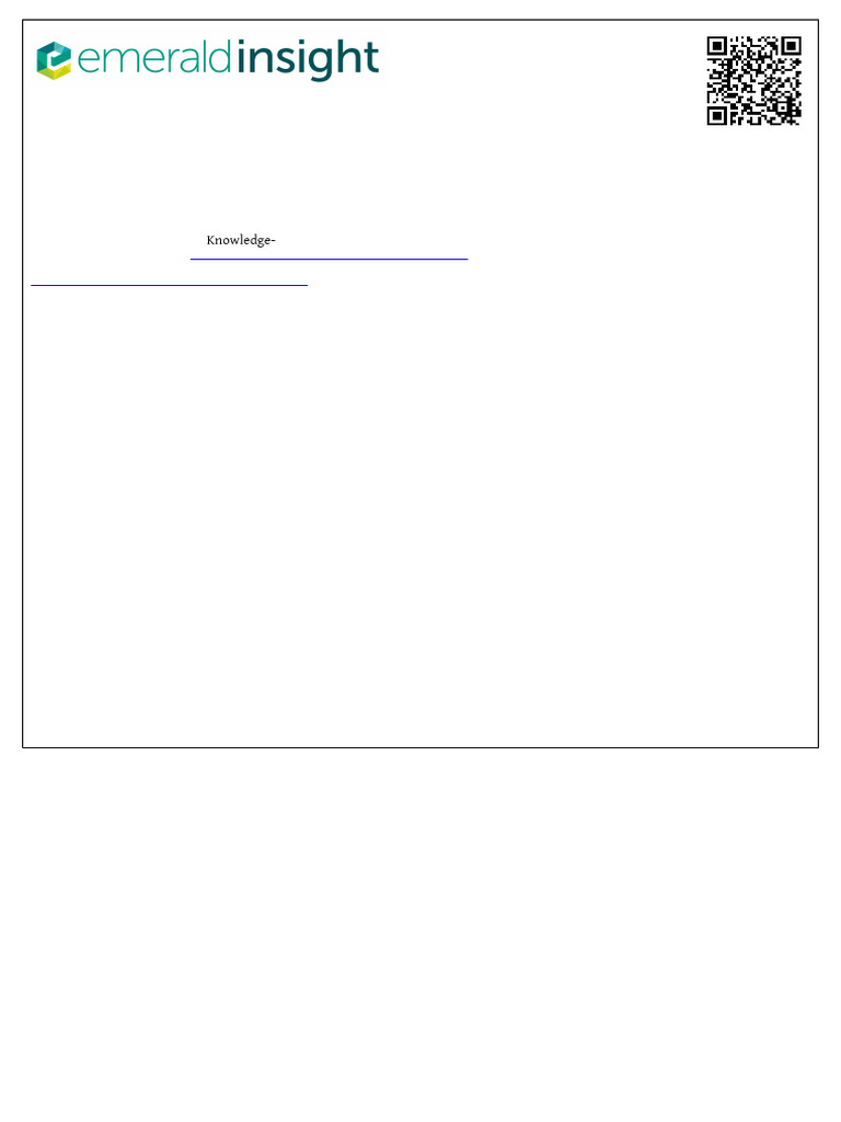 BML 401 TOPIC 12 B - The Knowledge-Based Organization | PDF | Knowledge Management | Knowledge