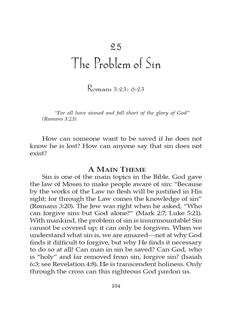 The Problem of Sin and Salvation | PDF | Sin | Adam
