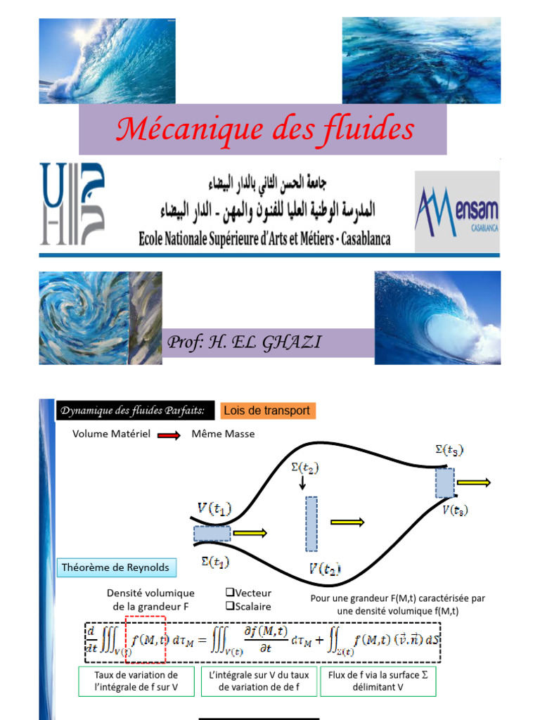 Dynamique des Fluides Parfaits et Bernoulli | PDF | Pression ...
