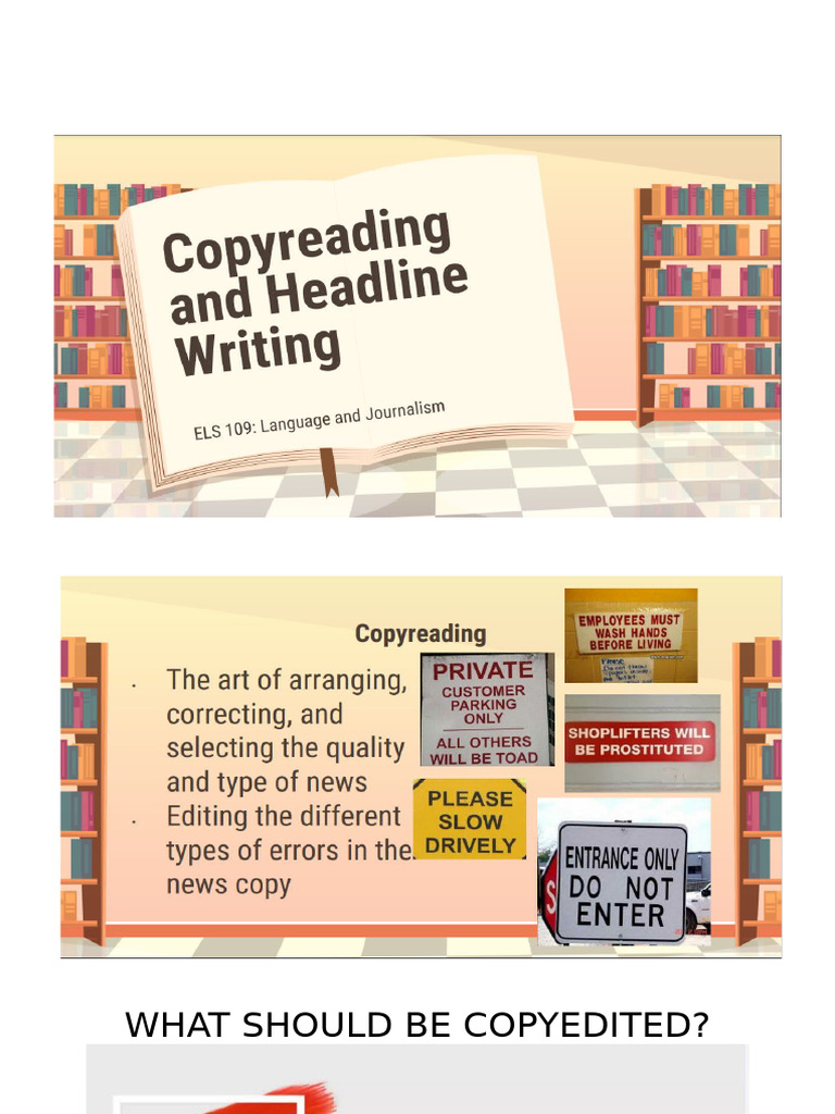 Lesson 6 CopyReading and Headline Writing | PDF