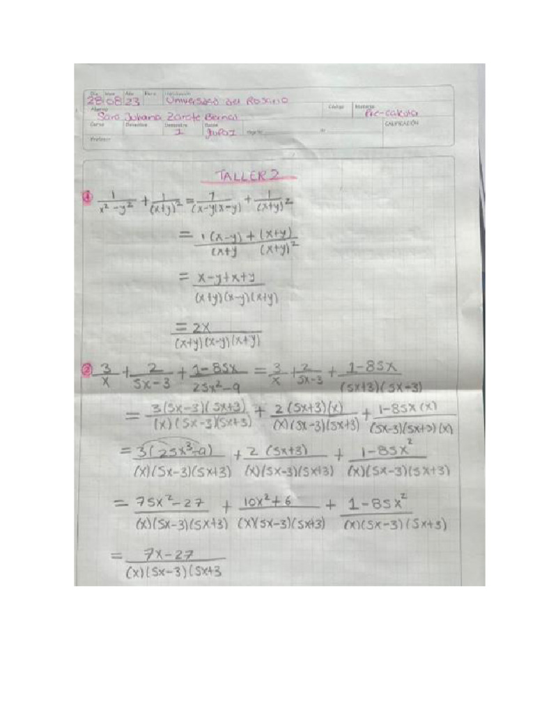 Taller 2 Precalculo - MCM | PDF
