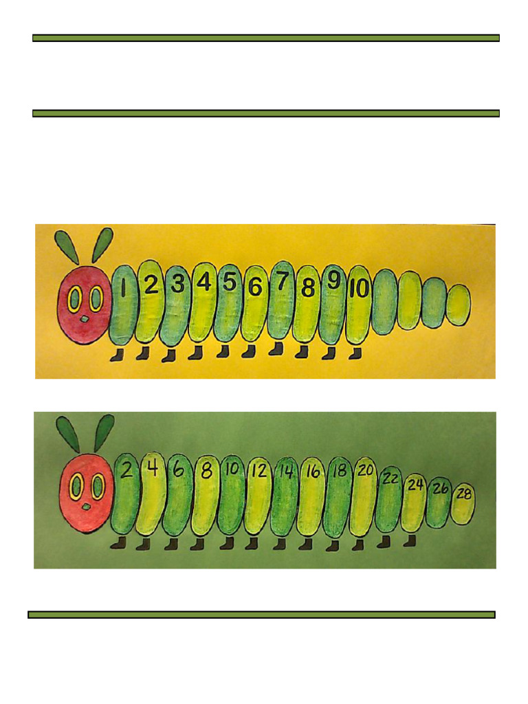 The Very Hungry Caterpillar: Create A Numbers Caterpillar Collage | PDF