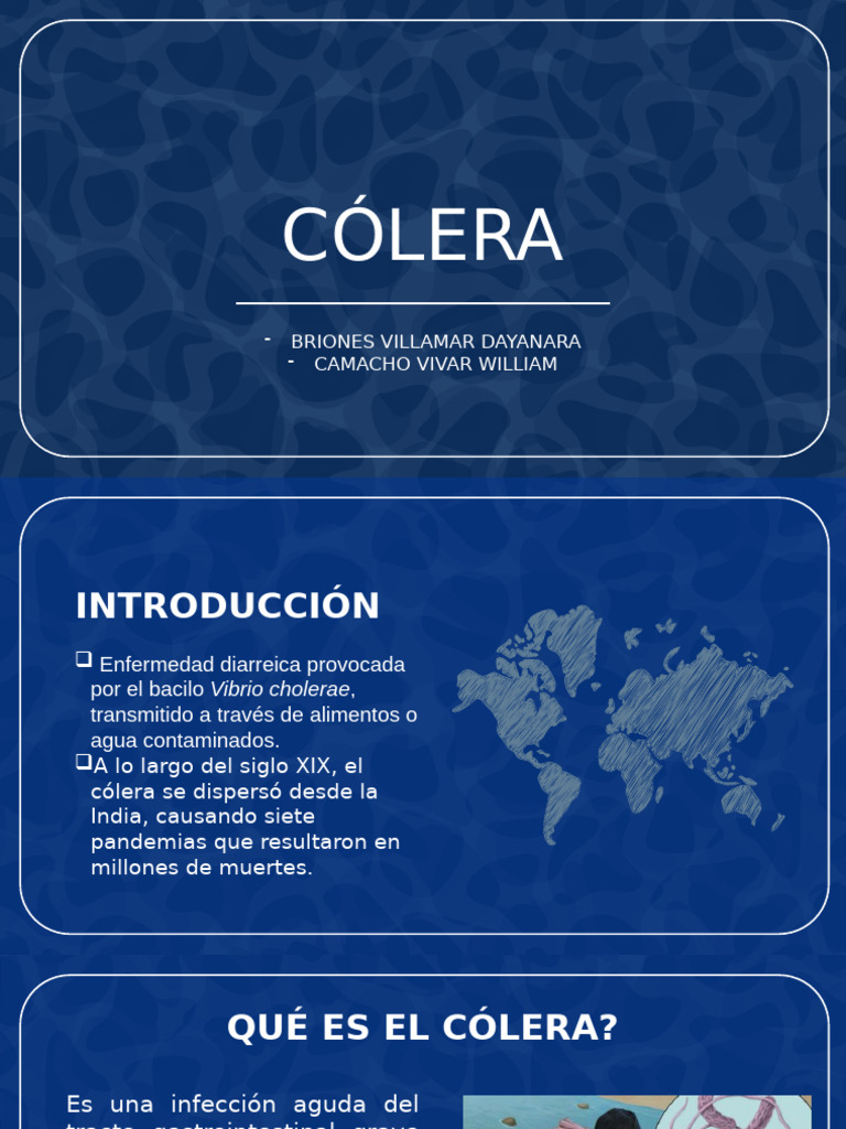 Colera PPT | PDF | Cólera | Medicina CLINICA