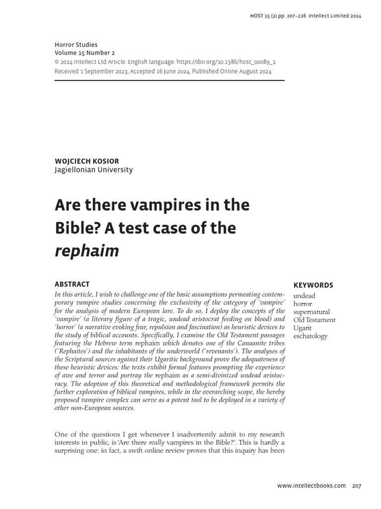 Vampires in Bible | PDF | Bible | Book Of Genesis