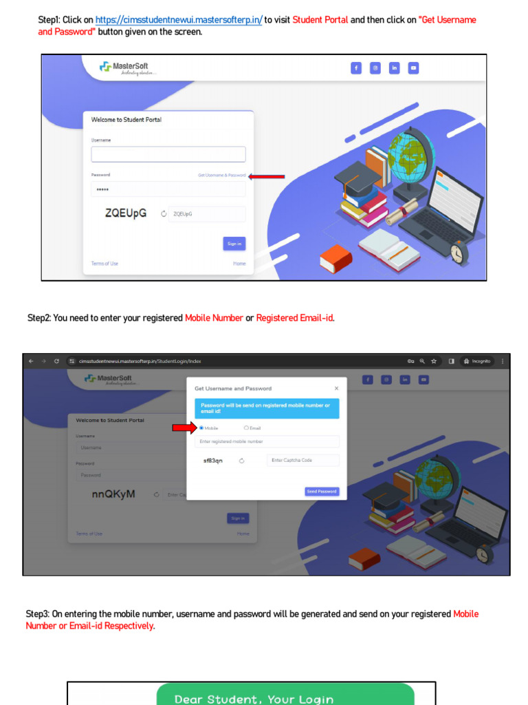 Student Portal Registration Guide | PDF