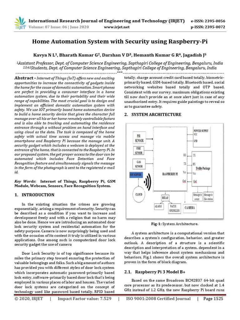 Home Automation System With Security Usi | PDF | Computer Science ...