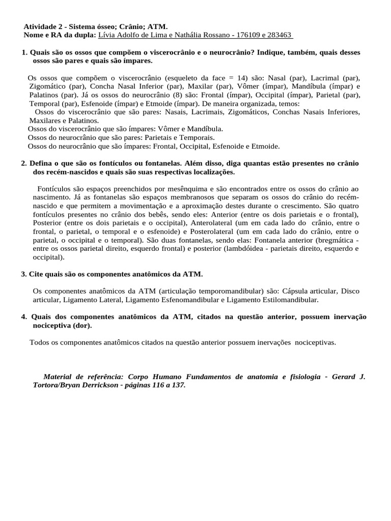 Estrutura do Crânio e ATM: Anatomia Essencial | PDF | Crânio | Anatomia