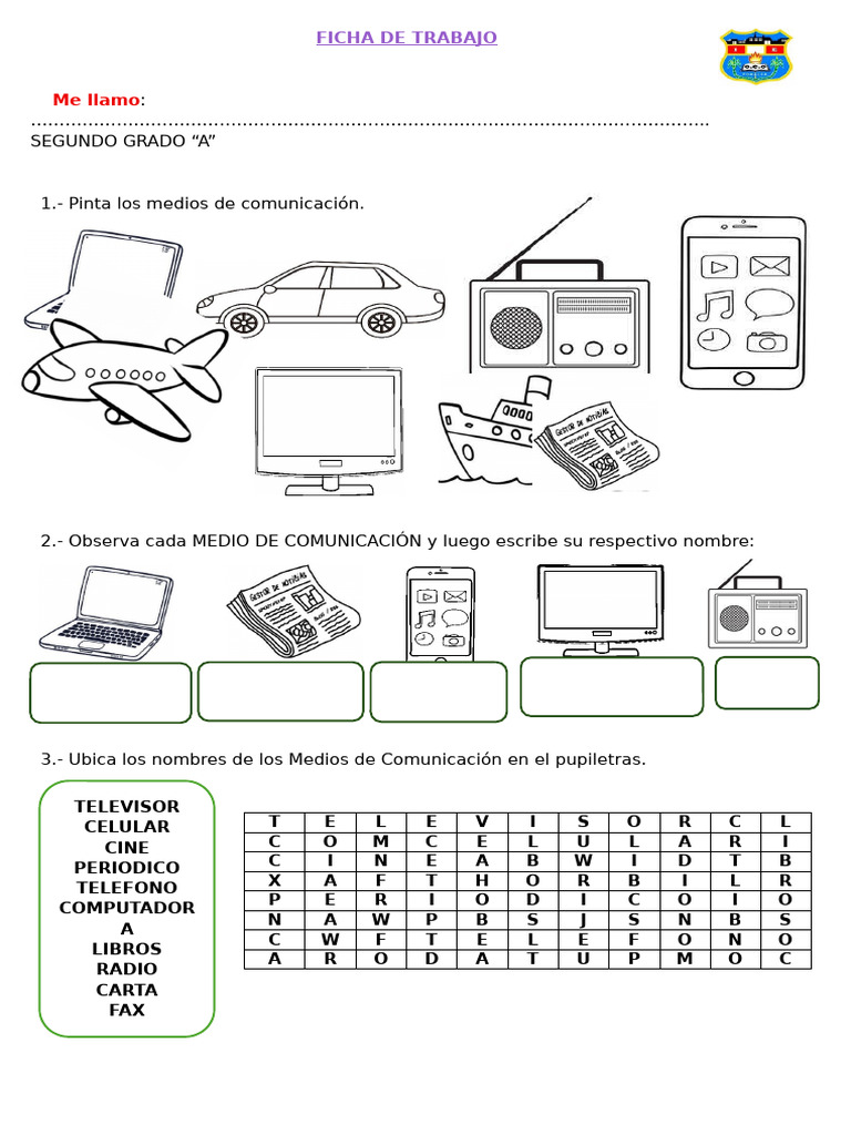 Actividades sobre Medios de Comunicación | PDF