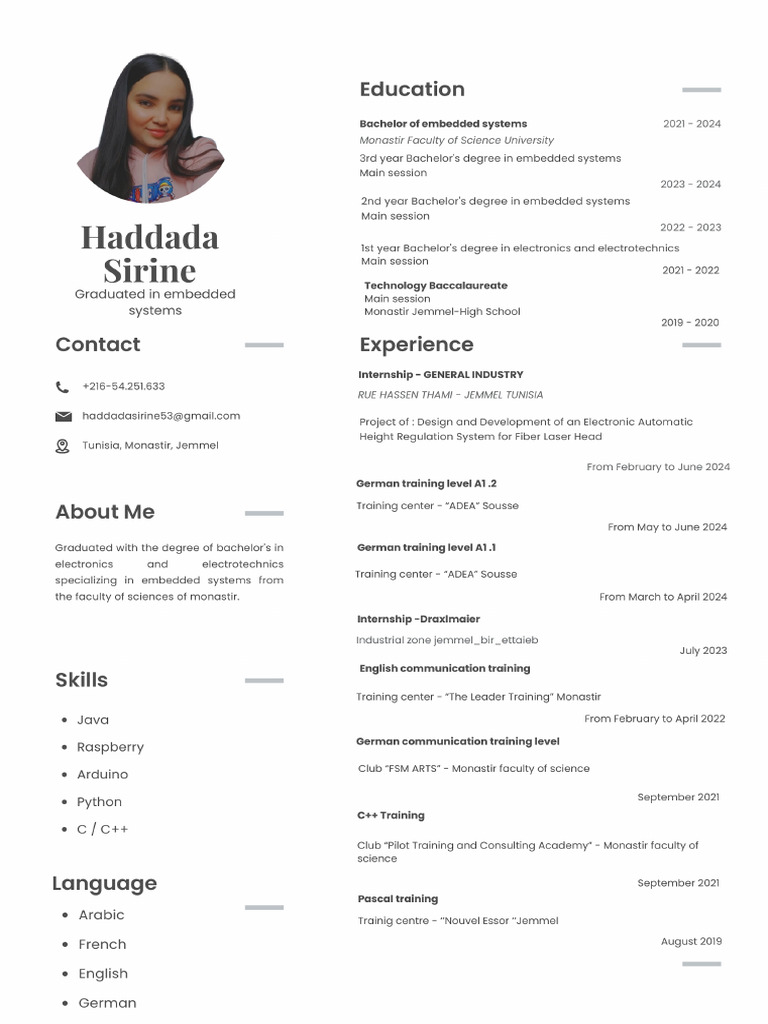 Minimalist Professional Cv Resume Pdf
