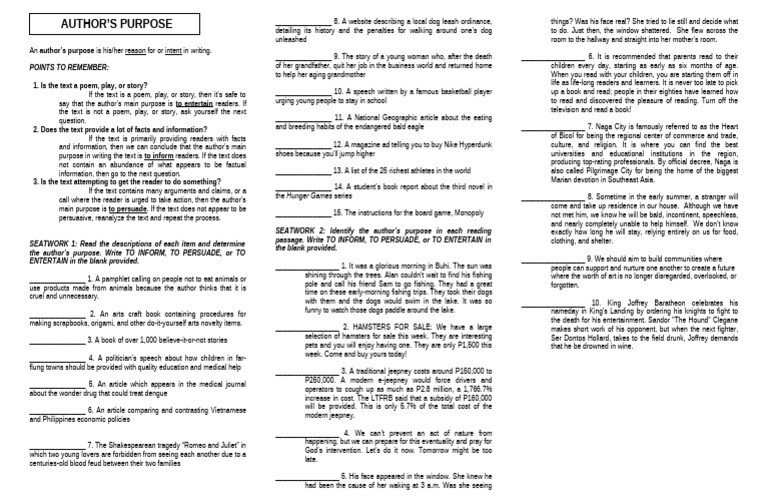Authors Purpose Pdf