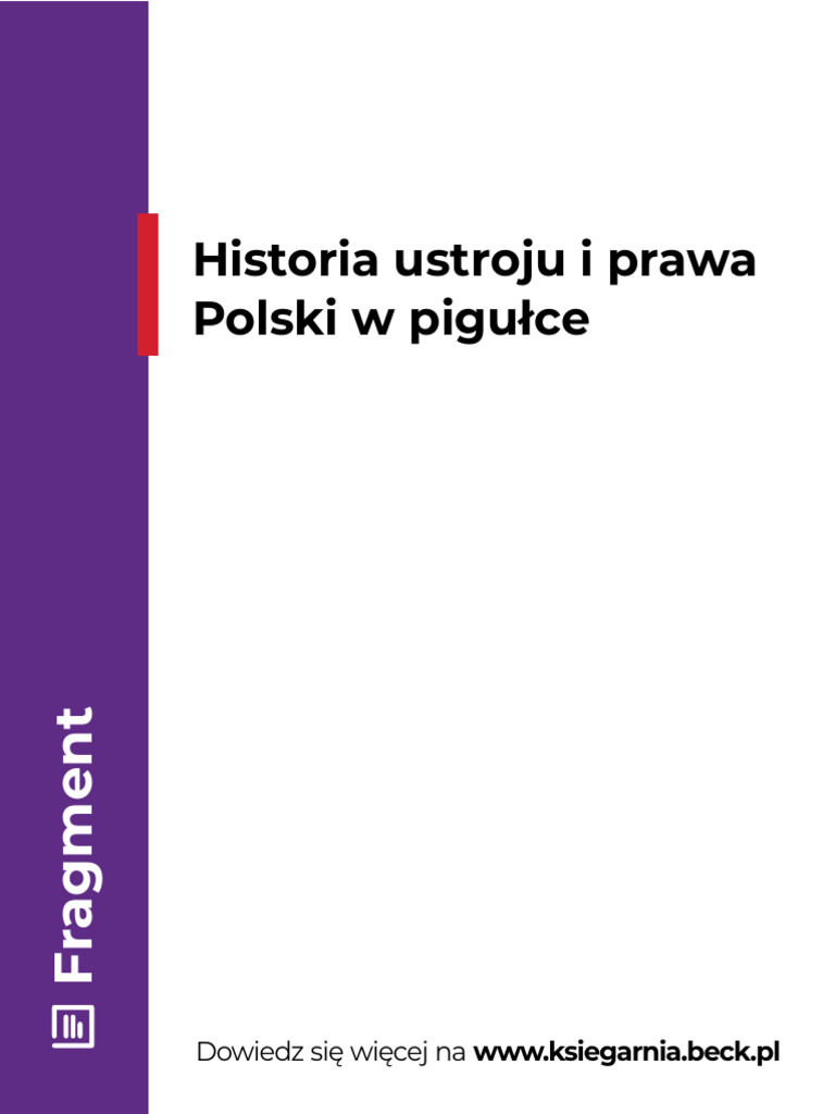 Historia Ustroju I Prawa Polski W Pigulce Fragment - 1 | PDF