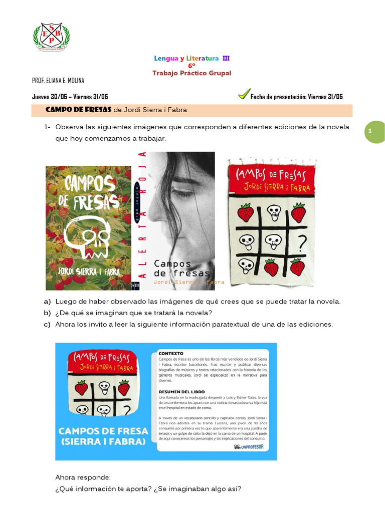 Análisis de "Campo de Fresas" | PDF