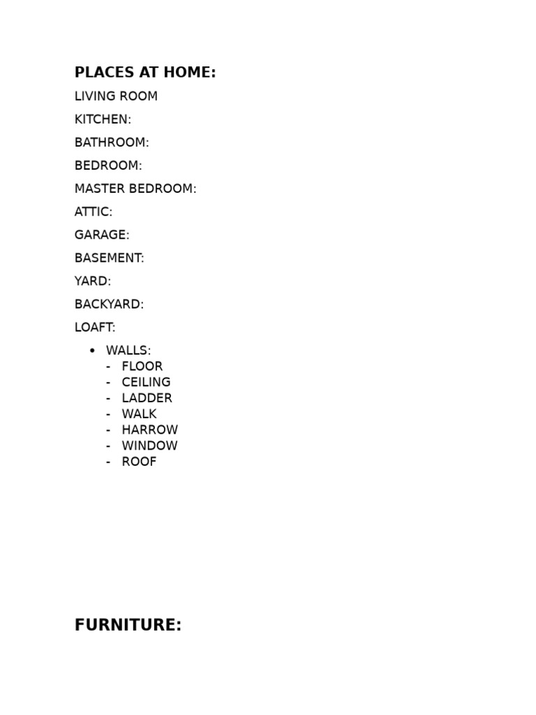 Places at Home | PDF