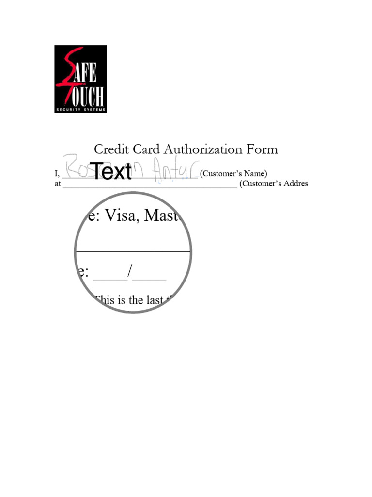 Credit Card Auth Form (JAX) | PDF | American Express | Money