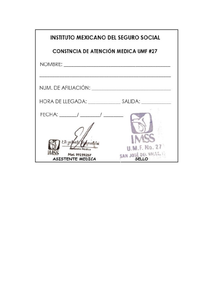 Sello Editable Imss | PDF