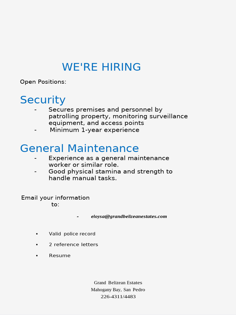 Job Vacancy Announcement | PDF