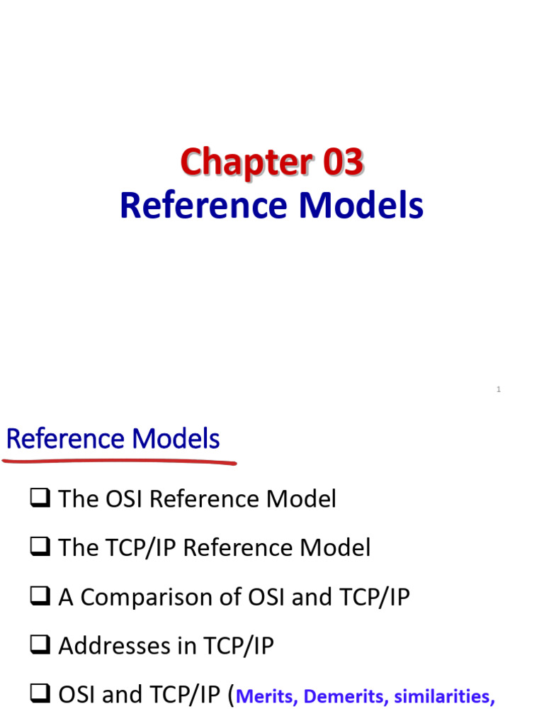 Chapter 03-TCPIP Reference Model | PDF | Internet Protocol Suite | Osi Model
