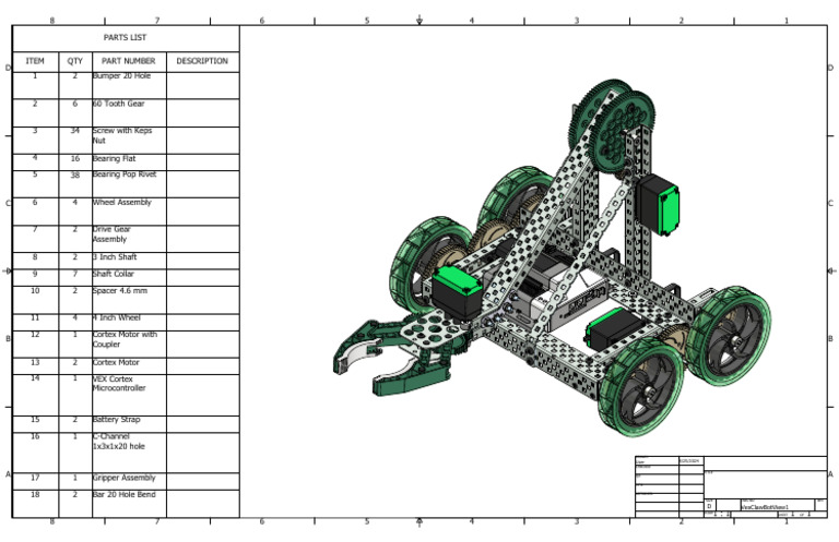 Vex Claw Bot View 1 | PDF | Gear | Manufactured Goods