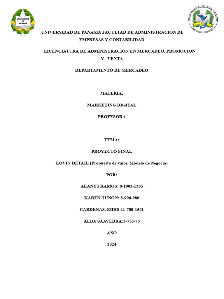 Proyecto Final Marketing | PDF | Publicidad digital | Marketing